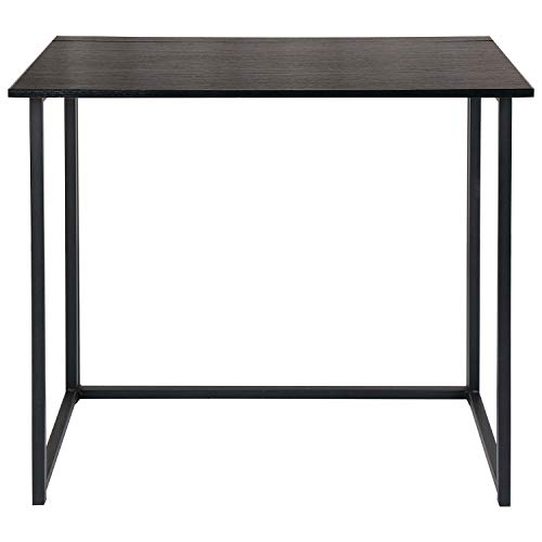 Leopard Outdoor Products Folding Computer Desk for Small Spaces, Space-Saving Home Office Desk, Foldable Computer Table, Laptop Table, Writing Desk, Compact Study Reading Table (Black)