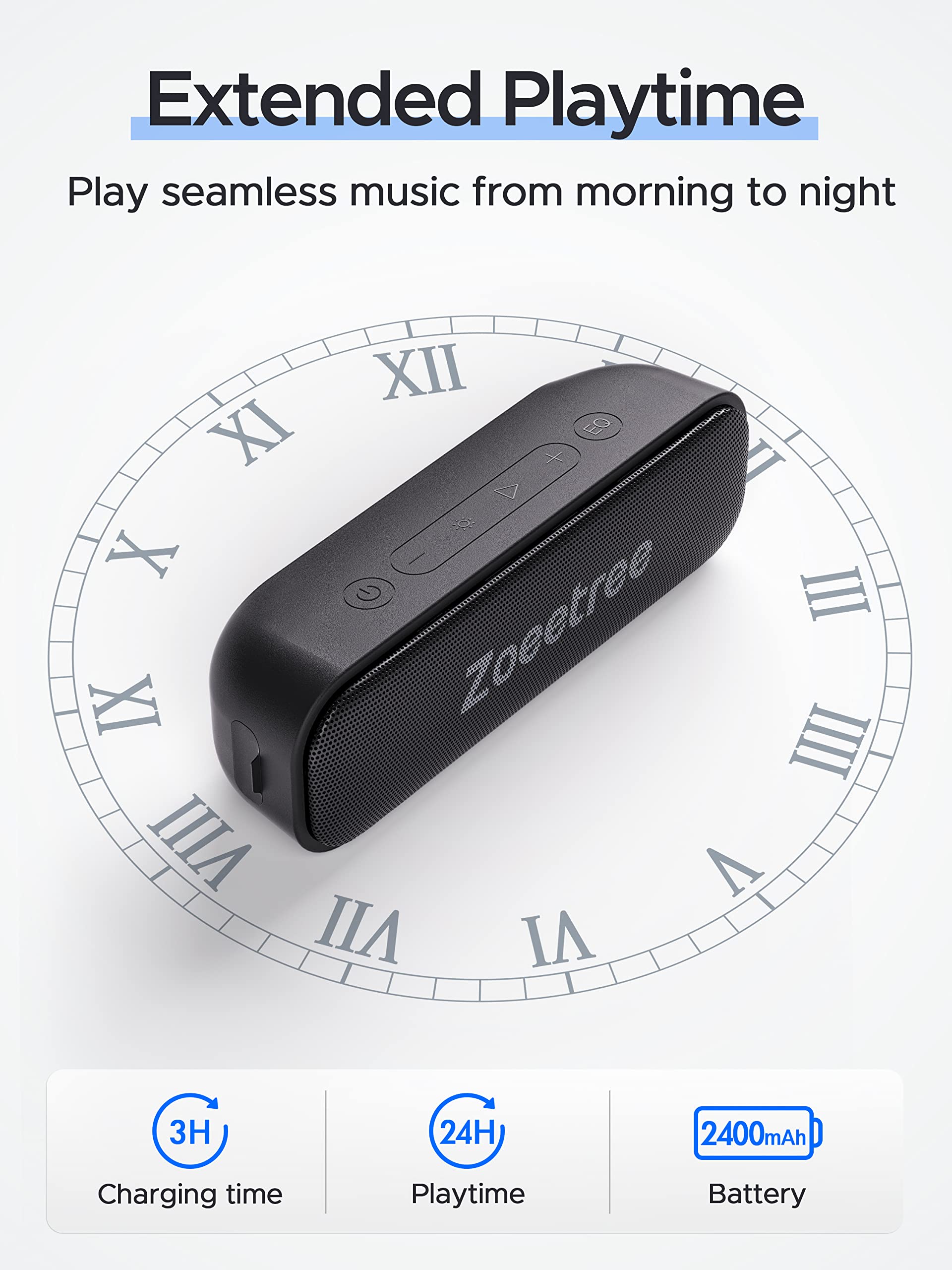 Maoifaec 20W Wireless Bluetooth Speaker, Portable Bluetooth Speaker 5.0 with 24H Playtime, Multi-Color LED Lights, IPX7 Waterproof Bluetooth Speaker for Party, Shower, Outdoor, Travel