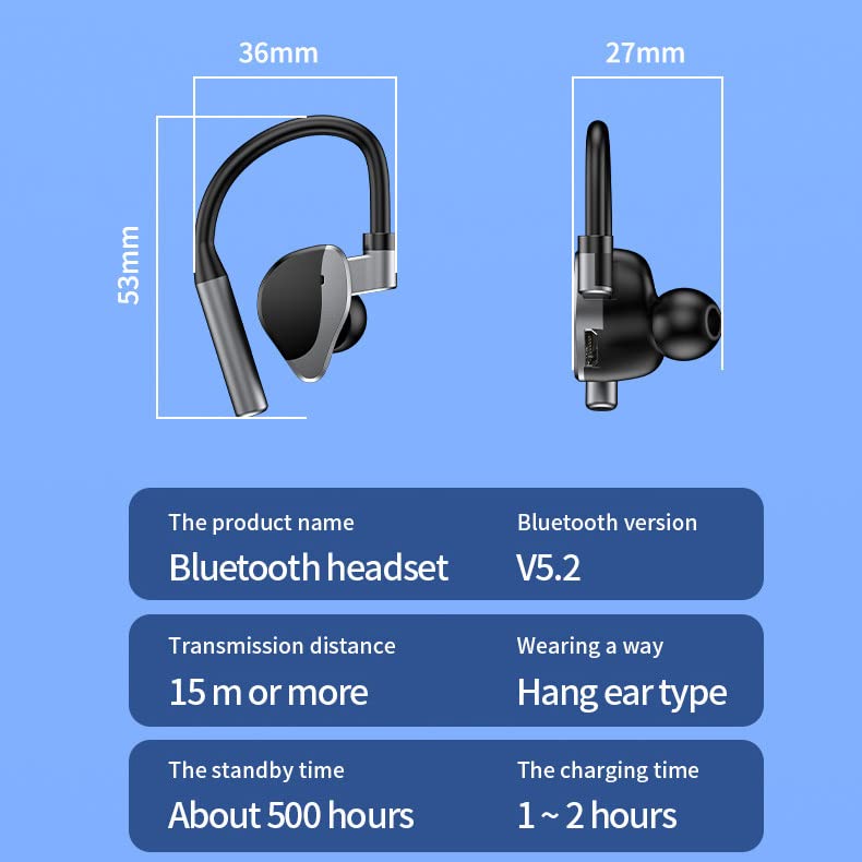 Ipx5 Waterproof Single Touch-Control Wireless Bluetooth 5.2 TWS-Headphones, Wireless Car Driving Headset , Phone Calls and Control Music Play by One Button, Compatable with iOS Android Phones