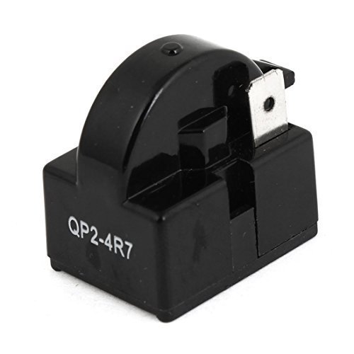 Click Down Plastic Housing 4.7 Ohm 1 Pin Refrigerator PTC Starter Relay Black