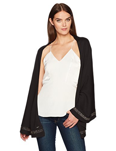 Calvin Klein Women's Multi StoneHalf Moon Wrap, Black, One Size