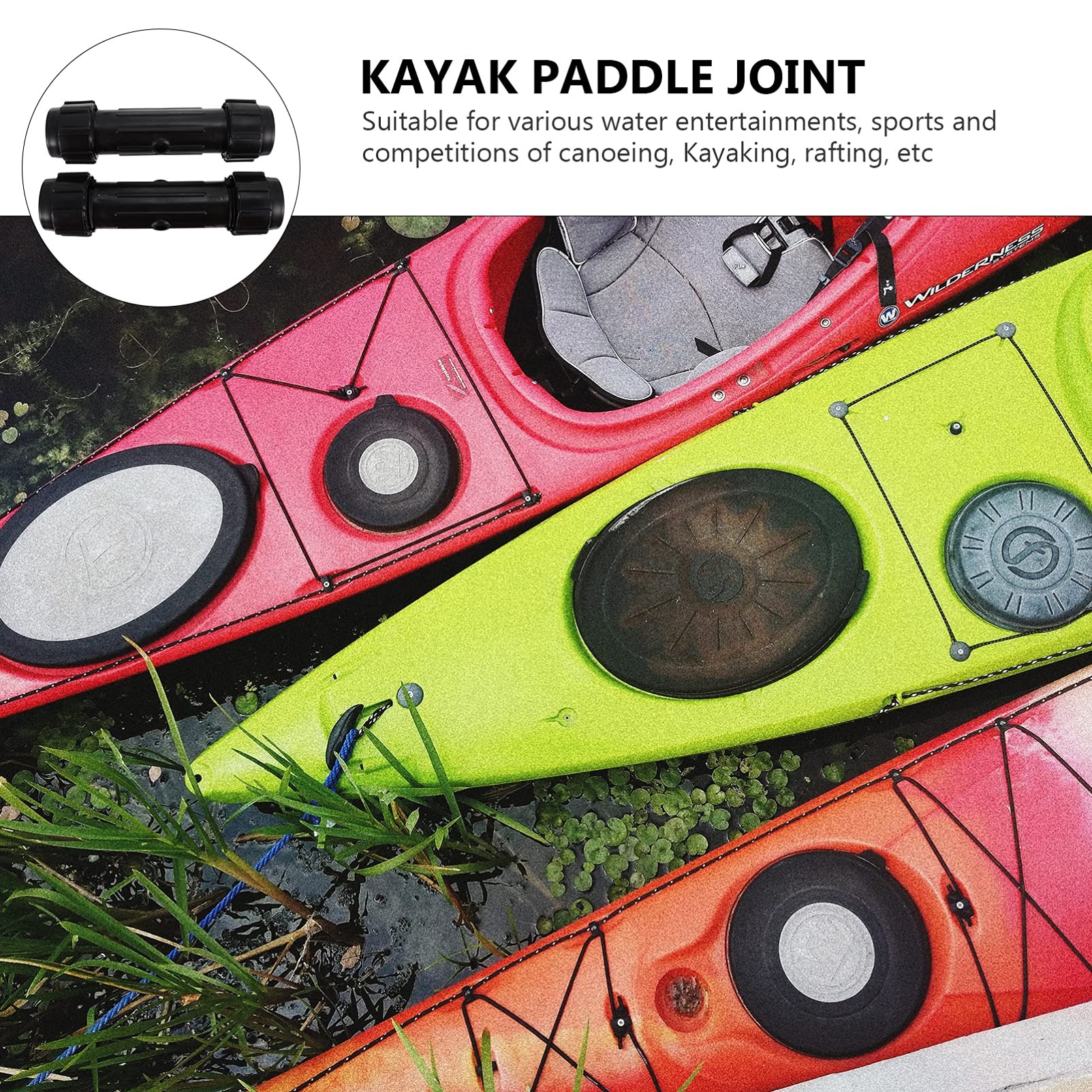 BESPORTBLE 2pcs Paddle Connector Screw Joint Tool Kayak Paddle Joint Paddles Joint Boat Plastic Paddles Joint Boat Paddle Connection Pipe Paddle Joint Connector Paddle Joints