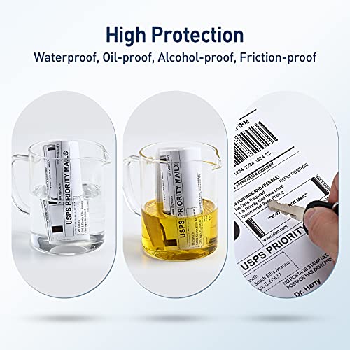 iDPRT Shipping Labels - 4×6 Thermal Direct Shipping Label, Fan-Fold Labels, Thermal Shipping Label for Label Printer, 500 Labels Per Stack, Address Blank Labels for Office, Strong Adhesive Labels