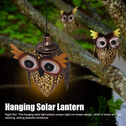 Solar Lanterns, Premium Metal Hanging Solar Light Wide Applicability LED Design for Home for Yard for Garden