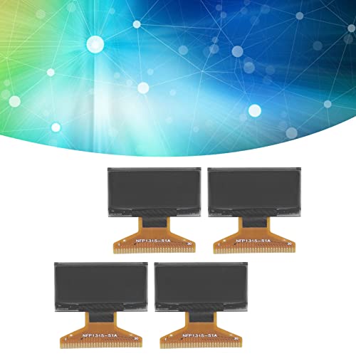 Display Module, Professional 30PIN 4Pcs LCD Display Screen Thin Plastic Layer 128 X 64 0.96in for DIY(Blue Displaying)