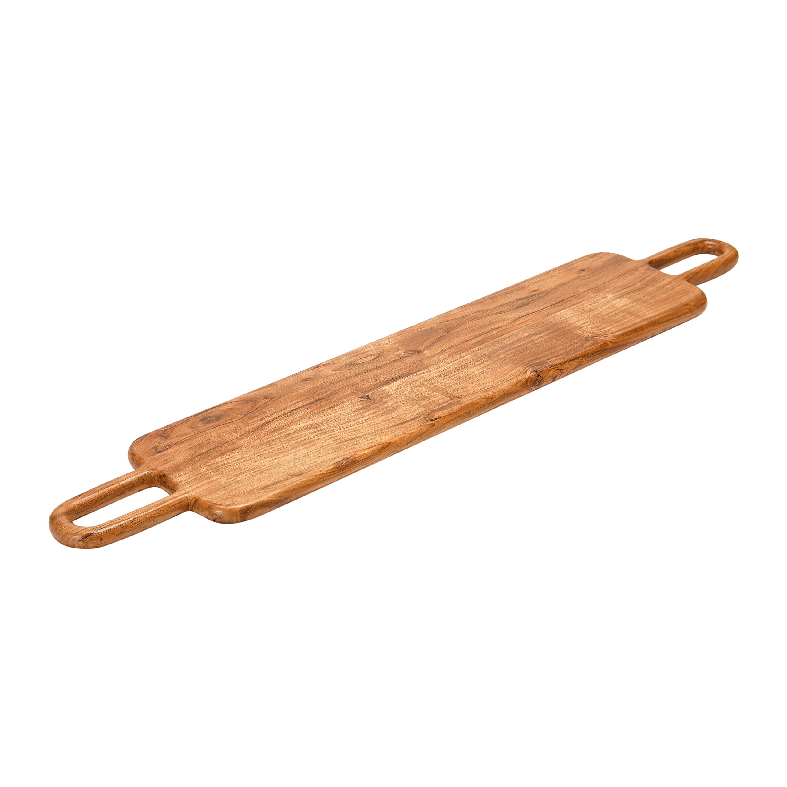 Creative Co-Op Acacia Wood Cheese/ Serving Board w 2 Handles