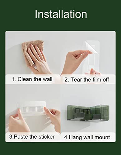 Jaugufiy Hair Dryer Wall Mount Holder with Comb Holder for Most Hair Dryer for Dyson Hair Dryer (Green)