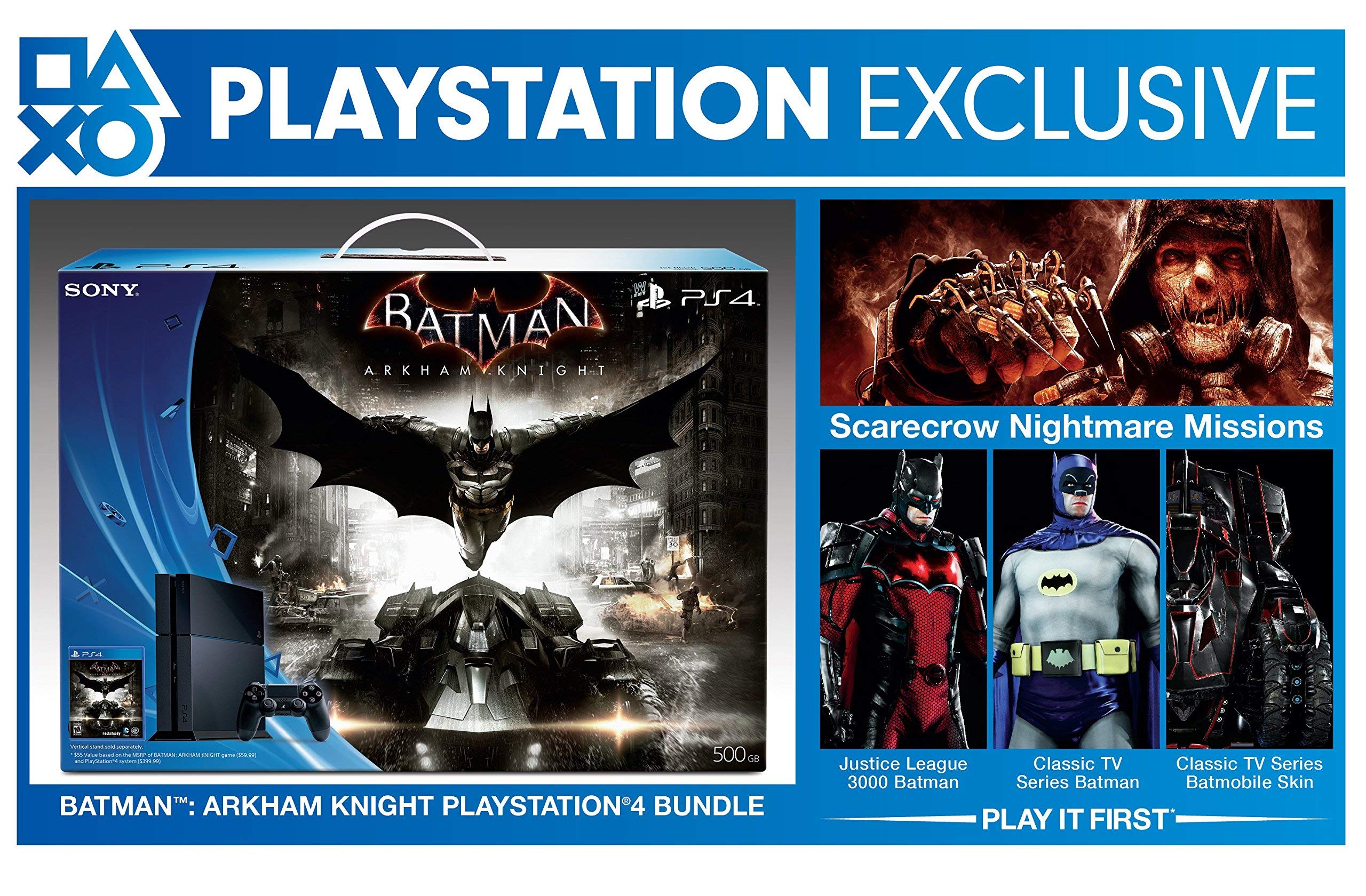 PlayStation 4 500GB Console - Batman Arkham Knight Bundle Limited Edition[Discontinued] (Renewed)