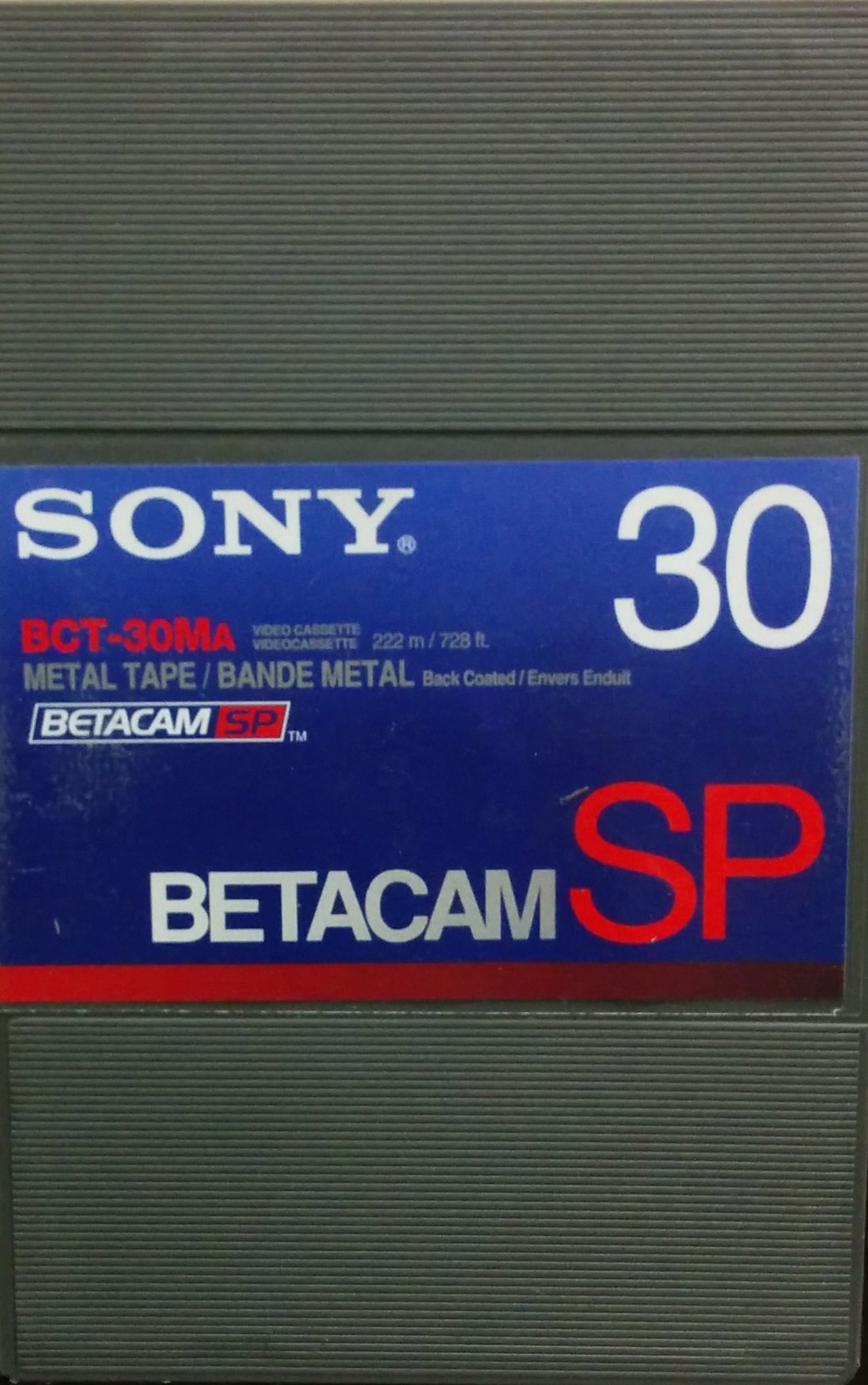 SONY BETACAM SP Certified Evaluated 30 mins SMALL