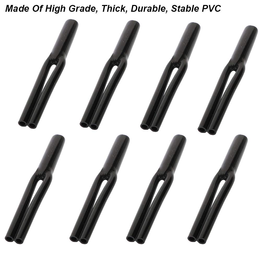 Neutrual Cable Pants, Cable Jacket Speaker Wire Pants Y Boot 9MM 2-Conductor (⌀9MM-2x 3.5MM 8PACK Black) Dressing Up/Protecting/DIY Your Speaker Cables, DIN to RCA Cables