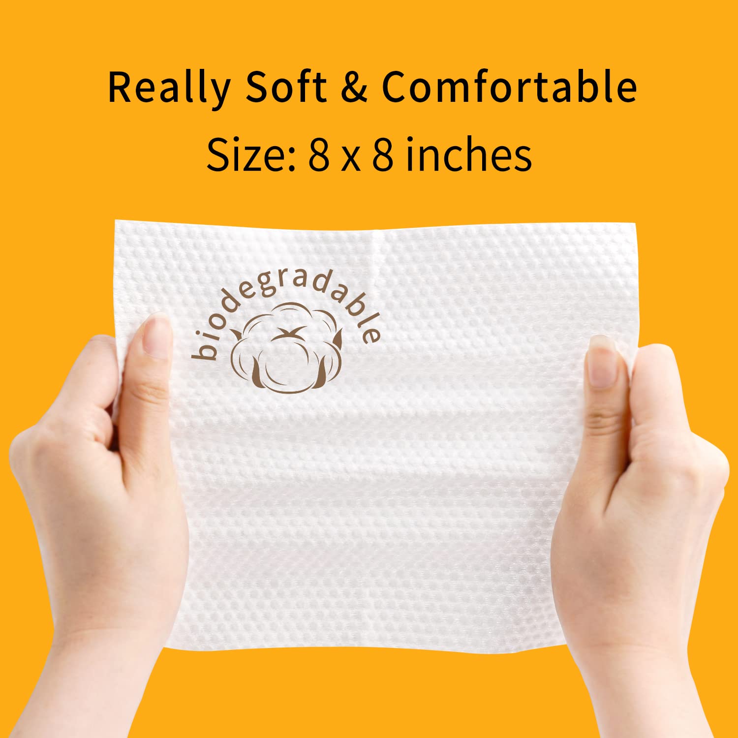 Disposable Face Towel, Facial Tissues, Wet Dry Face Cloths, Biodegradable Clean Towels, Makeup Remover Wipes Ultra Soft for Sensitive Skin, Extra Thick for Cleansing, Skincare and Makeup Removing