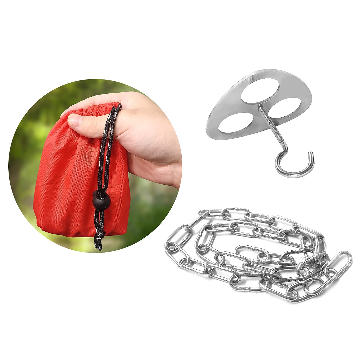 Camping Tripod Board, Stainless Steel Tripod Can be Adjusted to Turn the Branches Into a Picnic Tripod Grill, Outdoor Campfire Cooking Accessories
