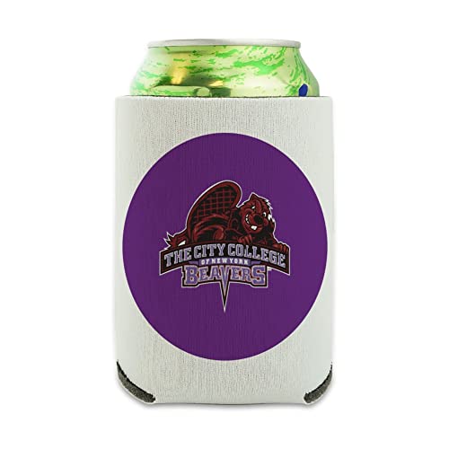 City College of New York Primary Logo Can Cooler - Drink Sleeve Hugger Collapsible Insulator - Beverage Insulated Holder