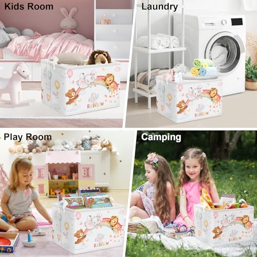 Clastyle Urban Dog Aircraft Nursery Storage Basket Clouds House Rectangle Toy Clothes Book Storage Bin, 36L