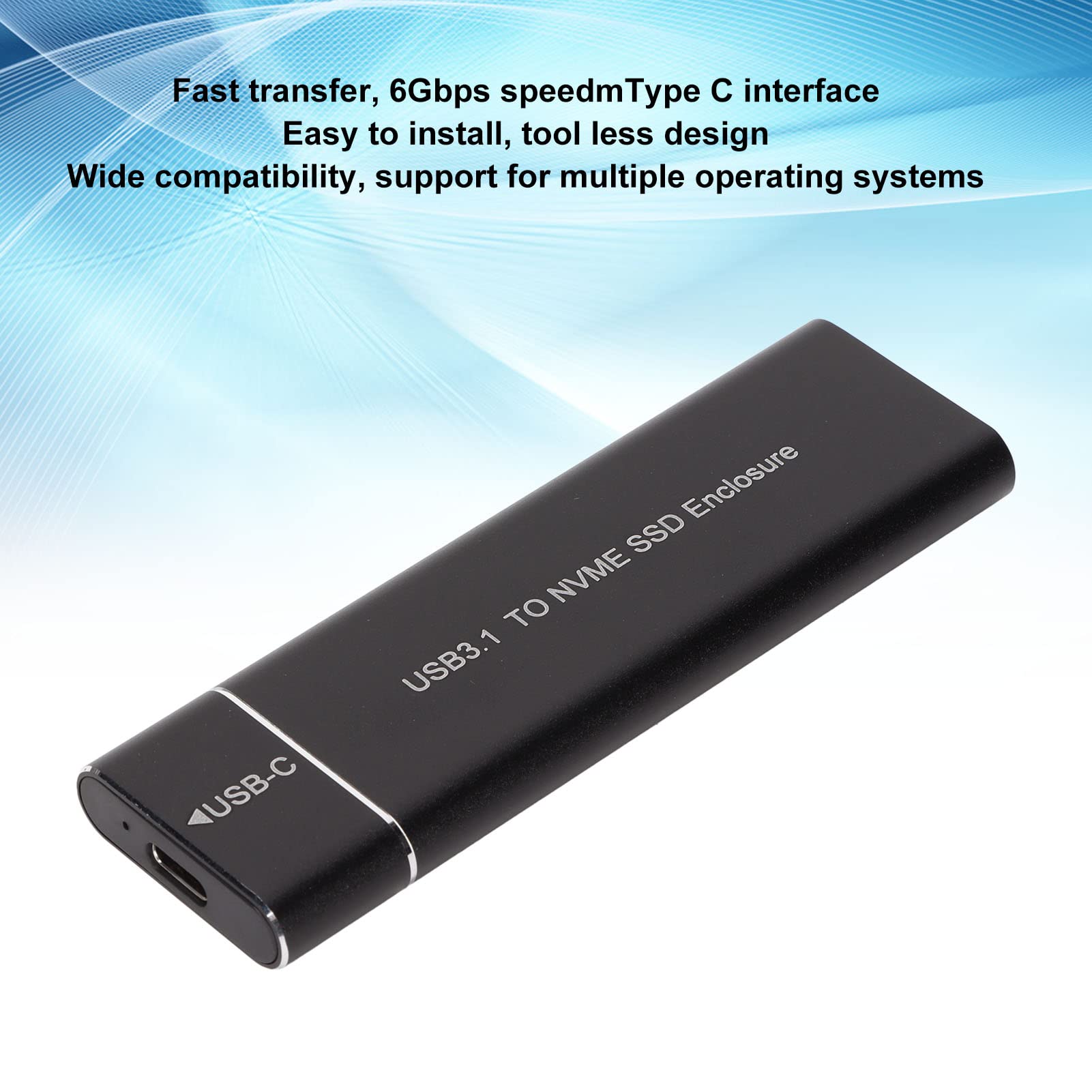 Fabul SSD Enclosure Adapter, TypeC M.2 NVMe SSD Enclosure, PC Interface