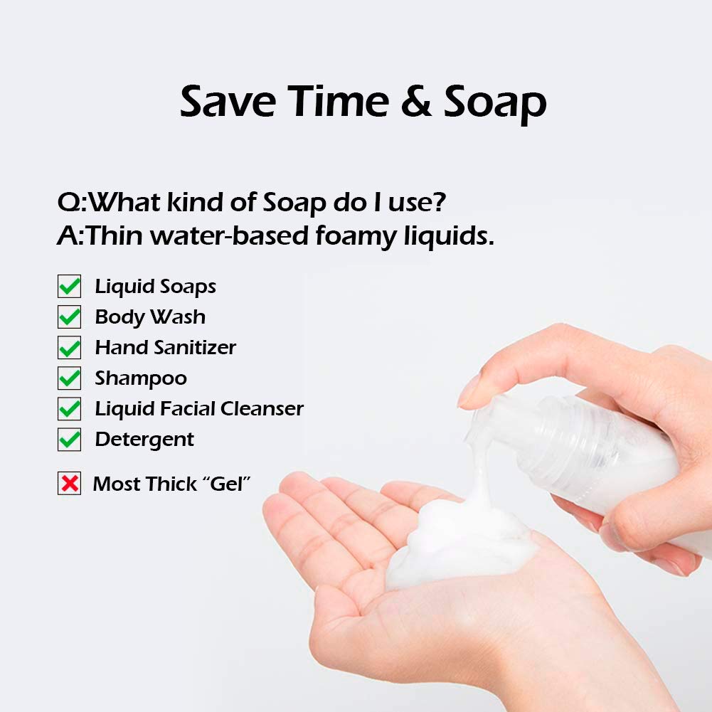 BuQiuRen Foam Pump Bottle 10 Pcs 2oz Foaming Soap Pump Dispenser & BPA Free for Cleaning, Travel, Cosmetics Packaging, Hand Soap Foaming, Shampoo