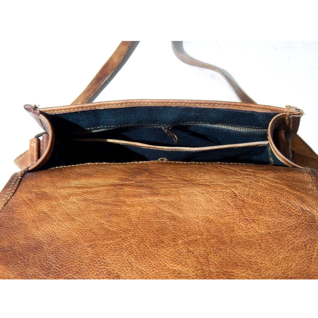 Madosh, Genuine Leather Crossbody Bag Women's Messenger Side Shoulder Brown Cross-Over Purse