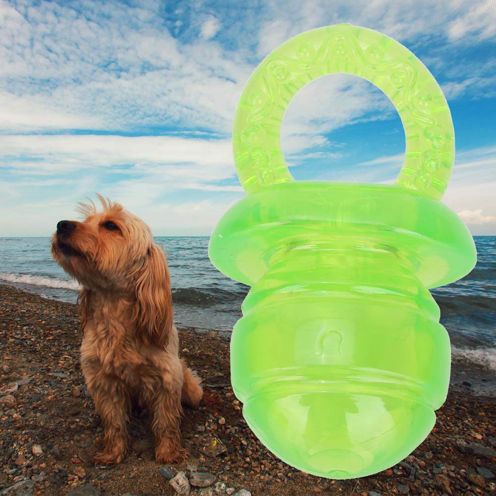 Dog Pacifier for Small Dogs Puppy Dummy Suce Pour en Toy Binky Squeaky Toys Pacifiers Rubber Teething Doy 5 G Xs Chew Toys 5 Pcs/Set Pacifier Sd Pet Dogs Teether T (Green)