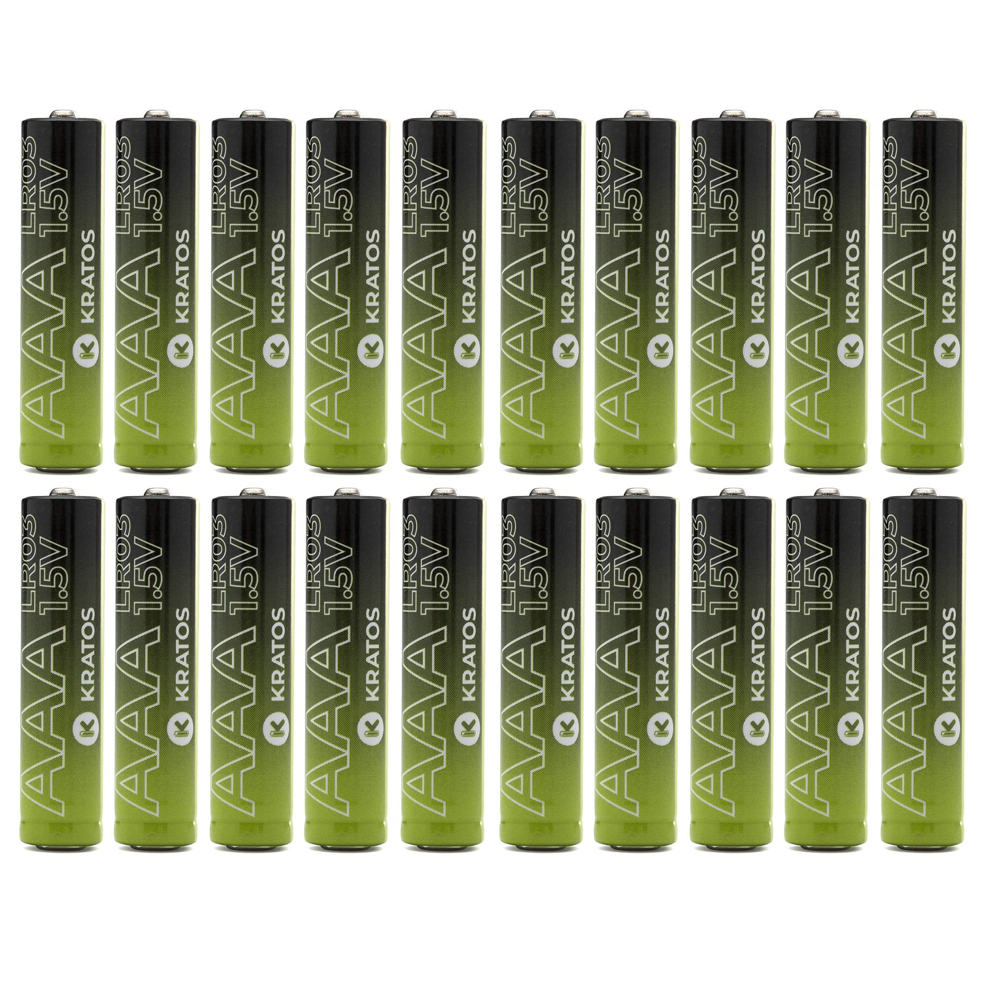 Kratos Power AAA Batteries - 20 Pack Alkaline Batteries - Long-Lasting All-Purpose Triple A Batteries - 10 Year Shelf Life - Mercury & Cadmium Free AAA Battery Pack - Disposable Replacement Batteries