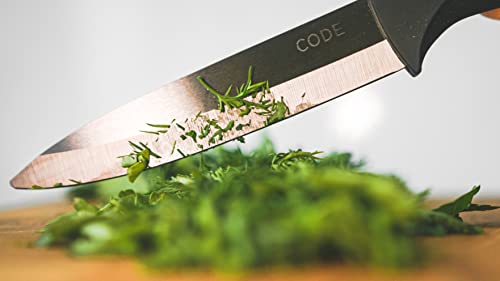 Code Master 4-inch Paring Ceramic Knife With Black Handle and Black Blades Cover and Gift Box Included