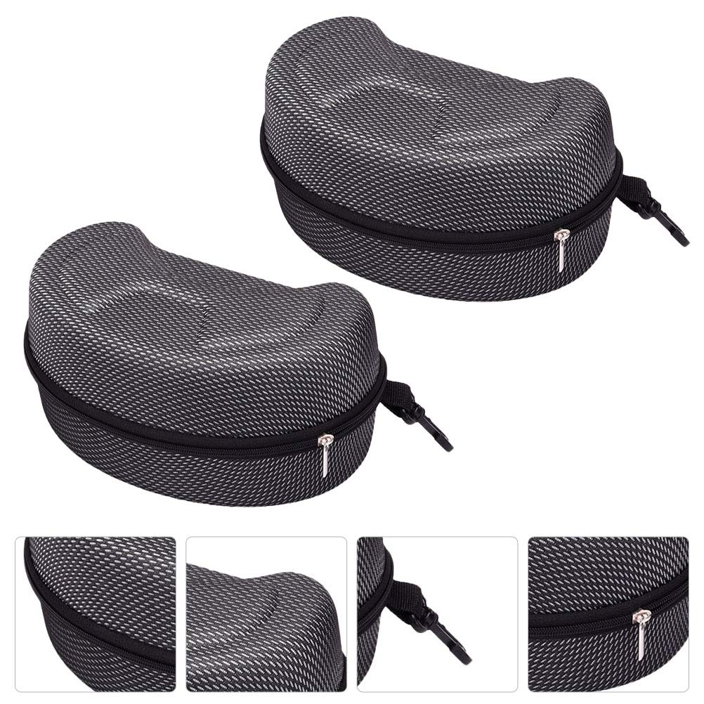BESPORTBLE Ski Accessories 2pcs Cycling Eyewear Case Ski Goggles Box Shockproof Sunglasses Case with Zipper