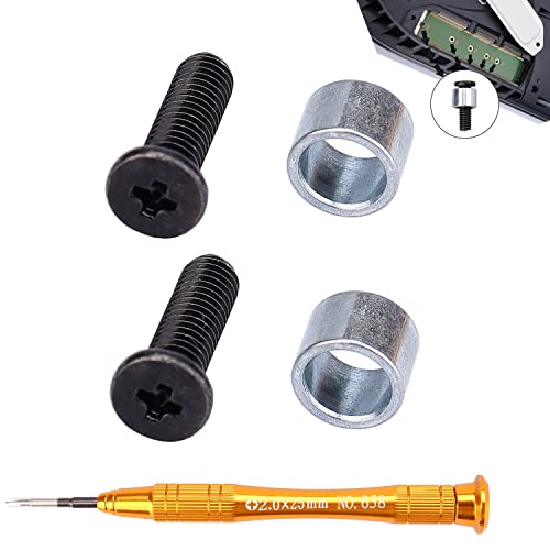 IKPEK 2Pcs PS5 SSD Screw and 2Pcs Ring Replacement and 1Pcs Screwdriver for Sony PS5 Playstation 5 Console Solid State Drive