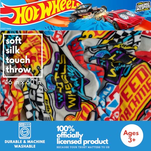 Franco Hot Wheels Kids Bedding Super Soft Plush Throw Blanket, 46 in x 60 in, (Officially Licensed Product)