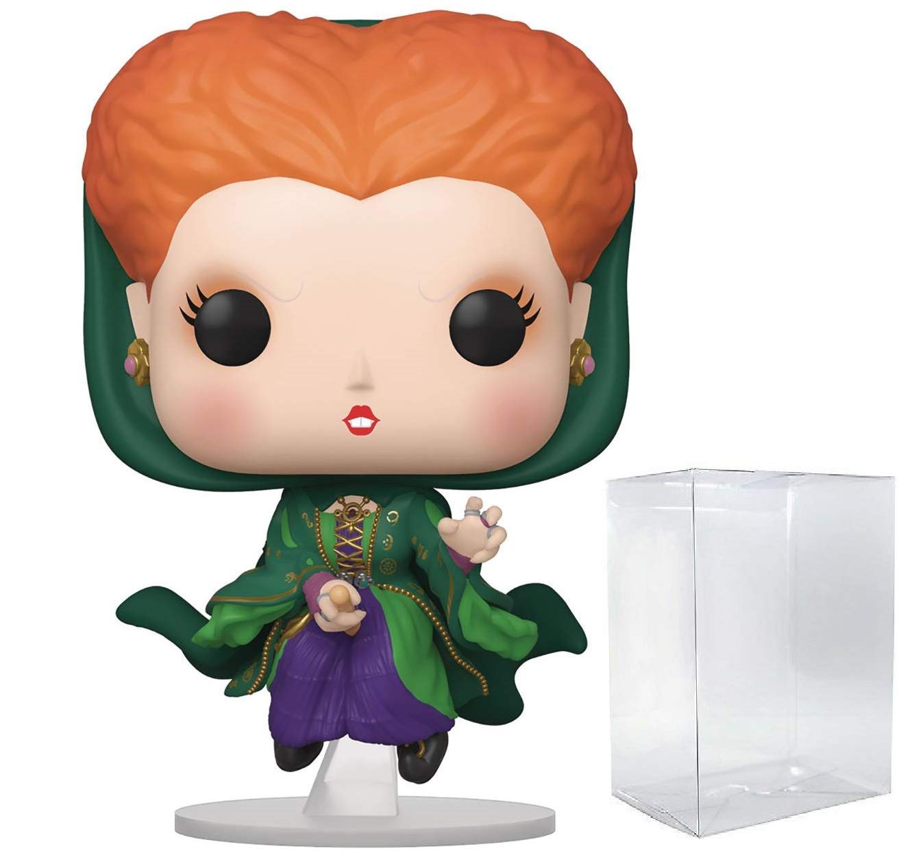 POP Disney: Hocus Pocus - Winifred Sanderson Flying Funko Vinyl Figure (Bundled with Compatible Pop Box Protector Case), Multicolored, 3.75 inches