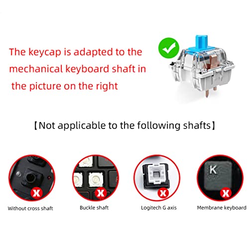 Mirai Past Cat Keycap Esc keycaps DIY Personality Custom Cartoon Anime Keycap Replacement Bottom Backlit Keycaps Gift for Mechanical Keyboard KeyCap OEM R4 Height (Transparent) (Grey), 3.5x3.5x2cm