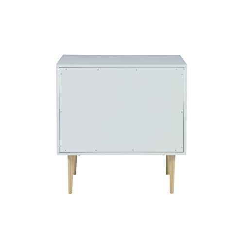 Linon Modern Ice Blue Gold Hardware Lennon Two Drawer Nightstand