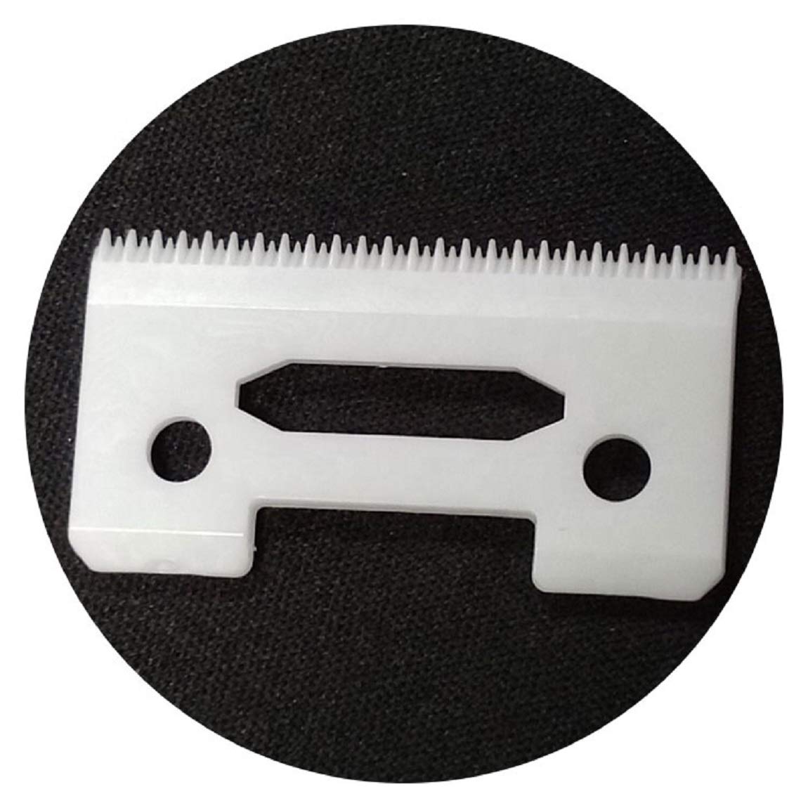 Ceramic Clipper Blade 2-Hole Double Crunch Teeth White - Whal ceramic blade for Magic Clip Senior Sterling Five Star-White Ceramic Blade Cutter-Upgrade