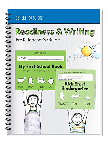Learning Without Tears - Readiness & Writing Pre-K Teacher's Guide, Current Edition - Get Set for School Series - Pre-K Writing Book - Pre-Writing Skills - for School or Home Use