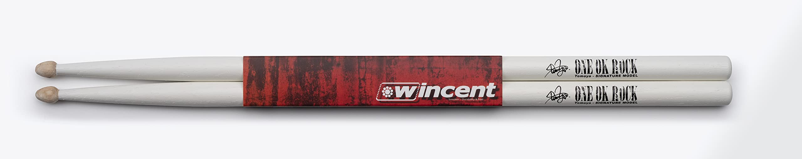 Wincent Drumsticks Tomoya WTYSCWII 5A Speed 5B Power Signature Hickory Drumsticks, White 1 Pair