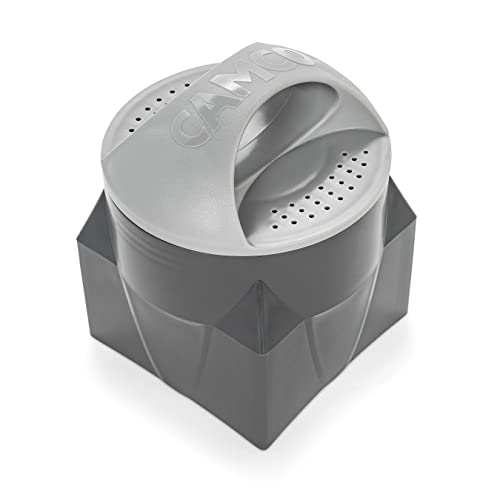 Camco RV Magnetic Bumper Cap | Allows for Convenient Storage of Your 4-in-1 Adapter During Travel | Features a Vented Cap for Air Flow While in Storage (40335), Gray