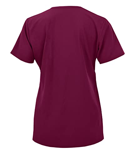 GT Performance Women Medical Nursing Scrub Top GT 4FLEX-Berry/Wine-Medium