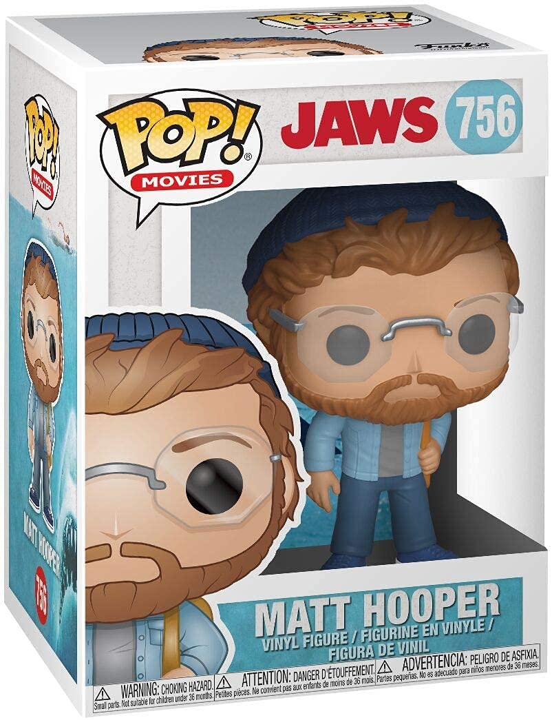 POP Jaws - Matt Hooper Funko Pop! Vinyl Figure (Bundled with Compatible Pop Box Protector Case), Multicolored, 3.75 inches