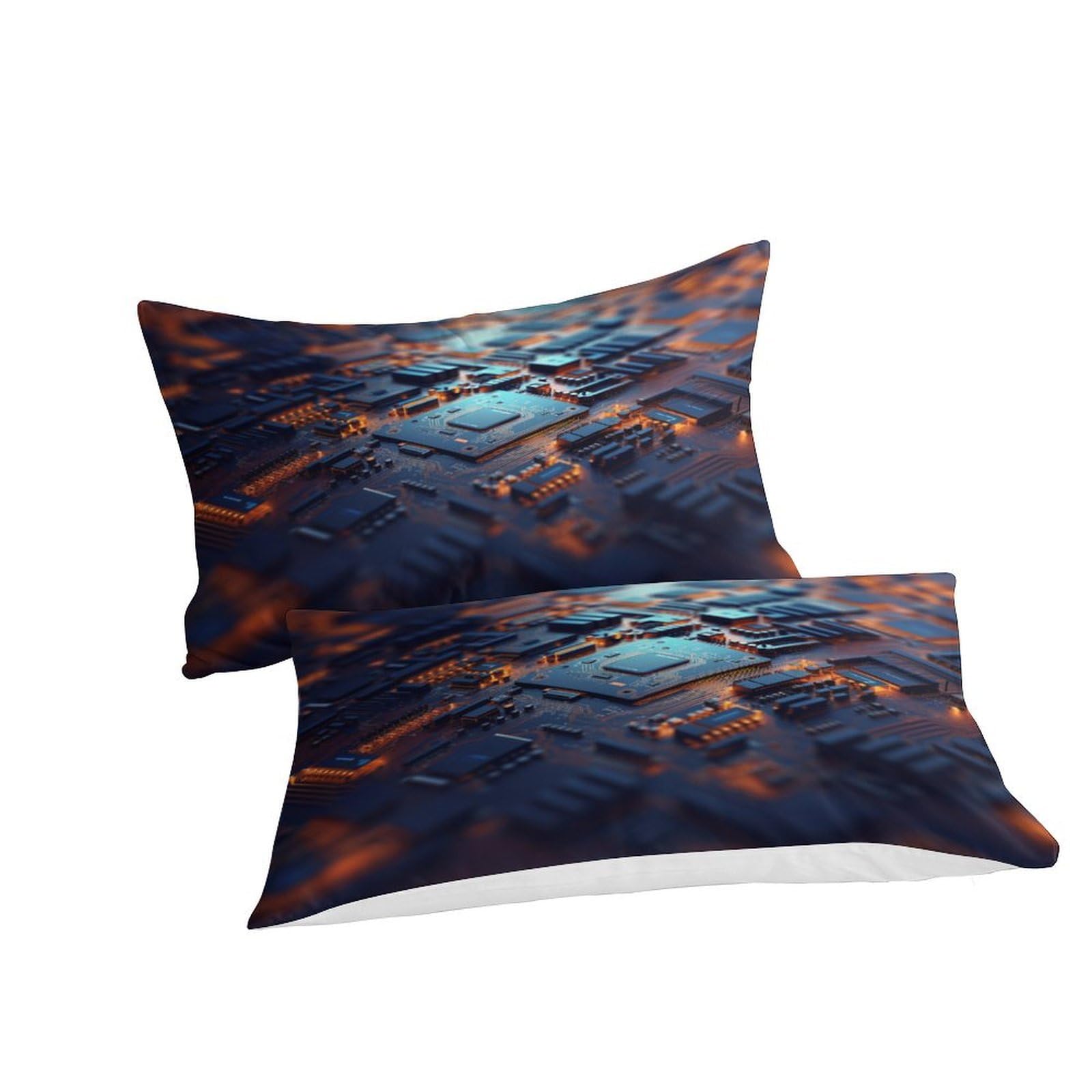 EVMILA Chips for Teens and Adults Quilt Cover Comforter Covers 3D Print Circuit Board Duvet Cover with Pillow Cases with Zipper Closure Soft Microfiber Bedding Set 3 Pieces Queen(228x228cm)