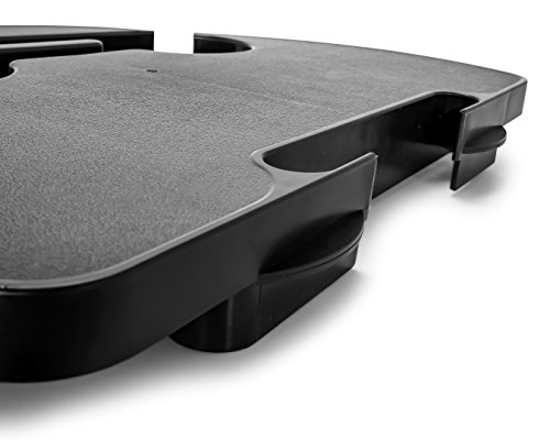Camco Zero Gravity Chair Tray - Features 2 Cup Holders & Built-in Hook for Bags - Textured Non-Slip Surface & Drainage Holes in Cup Holders (51834)