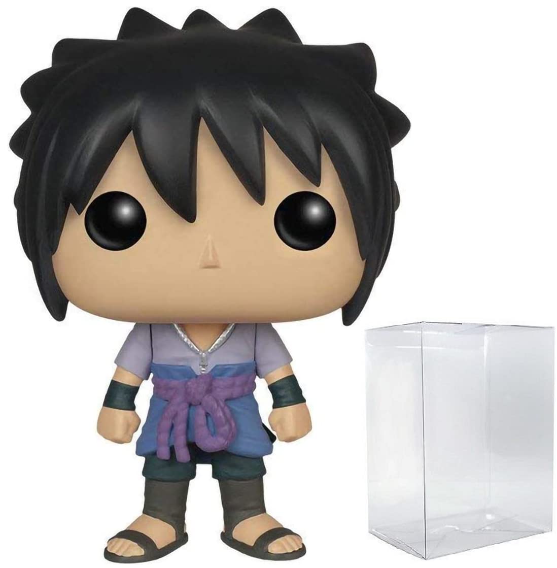 POP Naruto Shippuden - Sasuke Funko Pop! Vinyl Figure (Bundled with Compatible Pop Box Protector Case), Multicolor, 3.75 inches