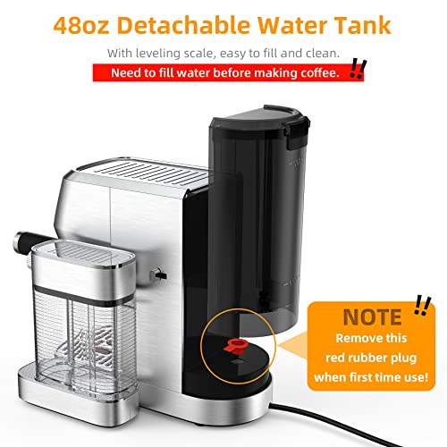 MAttinata Cappuccino Machine and Espresso Machine, 20 Bar Stainless Steel Latte Maker and Espresso Machine for Home with Automatic Milk Frothing System