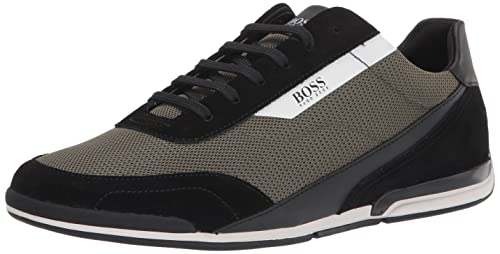 BOSS Saturn Profile Low Top Sneaker, Male, Medium, 11 Dark Green