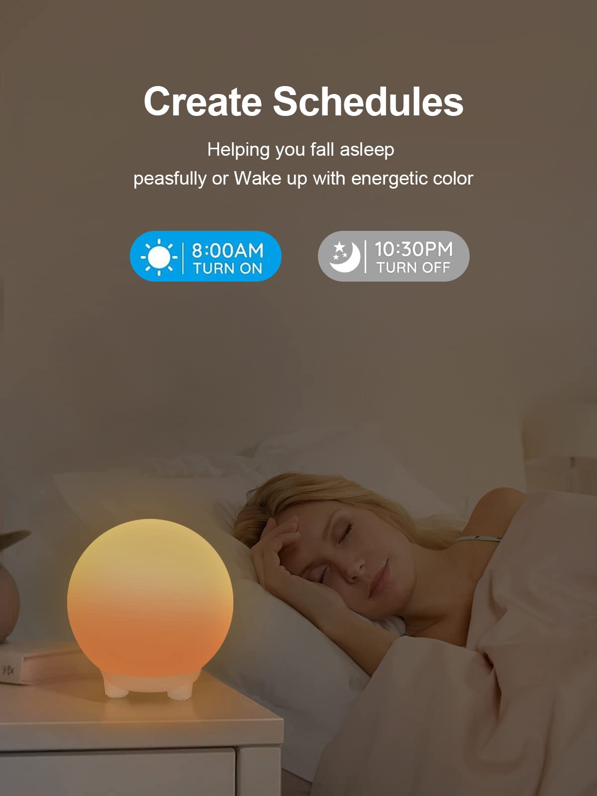 Colorpanda Smart Table Lamp, Dimmable RGB APP Control Bedroom Lamp Compatible with Alexa & Google Assistant, Touch Bedside Lamp for Living Room and Bathroom