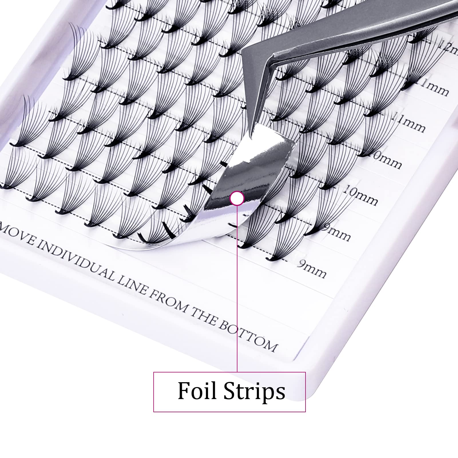 Lash Extension 10D Premade Volume Eyelash Extensions .05 .07 Thickness Premade Lash Fans Pointed Base Middle Stem Eyelash Extension Supplies(10D-0.05-D,Mix 8-14mm)