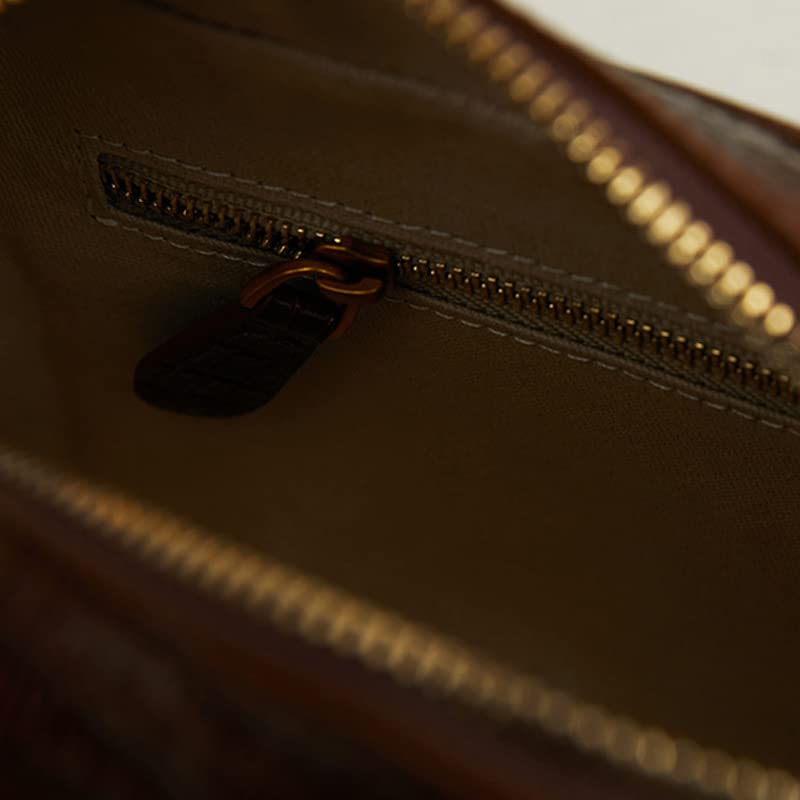 Coffee First Layer Cowhide Boston Bag New Soft Leather Women's Bag Vintage Handbag (Coffee)