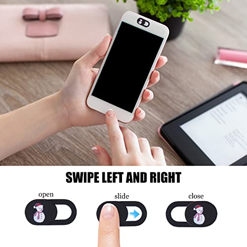 FARUTA 3 PCS Laptop Web Camera Cover Holiday Pattern Tablet Webcam Cover Slider