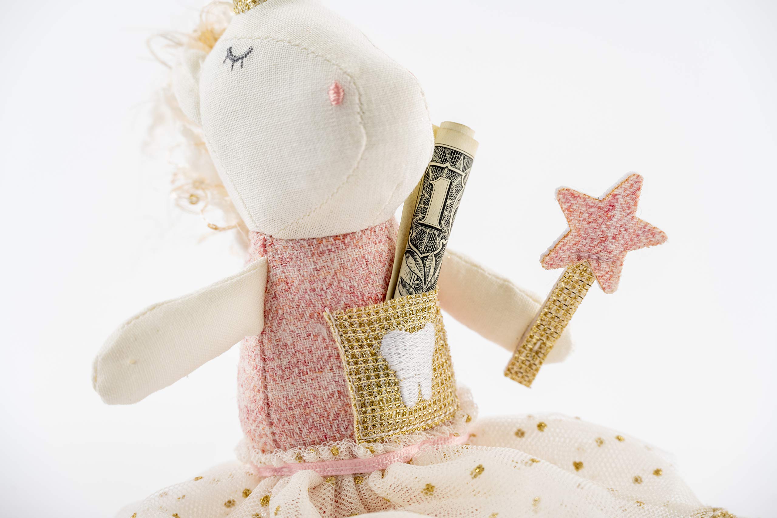 Mud Pie Unicorn Tooth Fairy Pink One Size