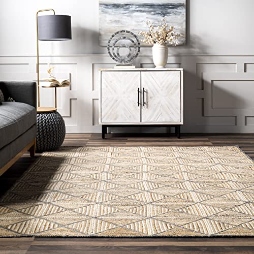 Rugs USA x Lauren Liess Marigold Vintage Tasseled Area Rug, 8' x 10', Brown