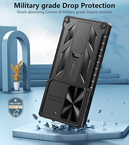 FNTCASE for Samsung Galaxy S23-Ultra Case: S22 Ultra Military Grade Shockproof Protection Mobile Case with Kickstand & Matte Textured Rugged TPU Shell | Drop Proof Protective Phone Cover