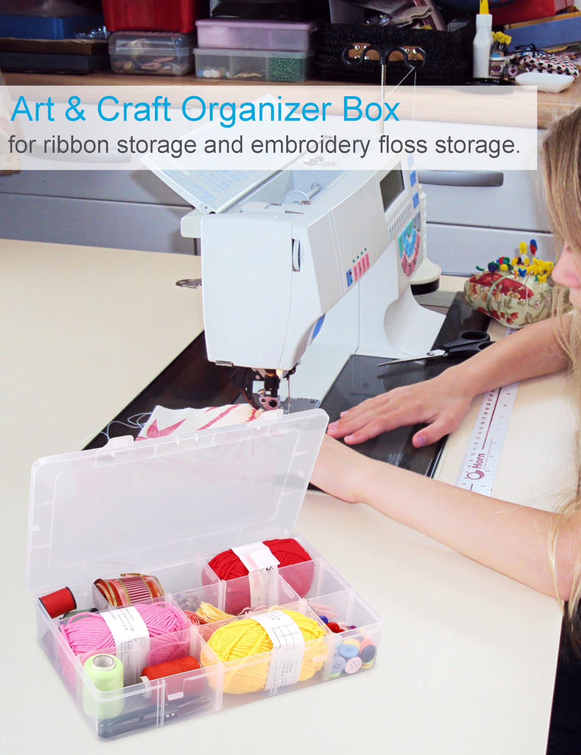 Facikono Tackle Box Organizer Plastic Organizer Box with Dividers Beads Organizer Box Snackle Box Container 15 Grid Small Plastic Tackle Box Clear Tackle Box for Snacks Washi Tape Organizer
