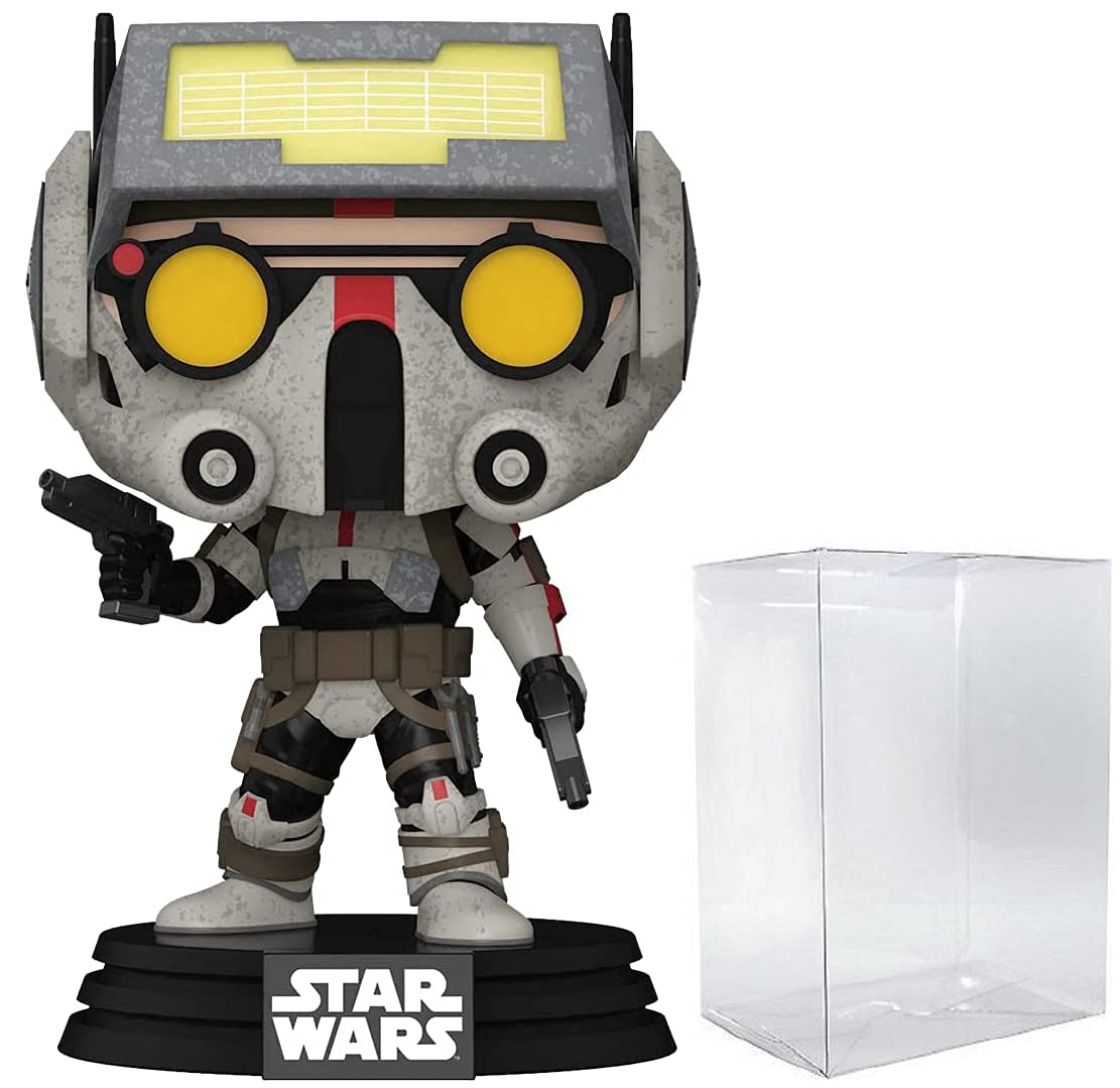 POP Star Wars: Bad Batch - Tech Funko Pop! Vinyl Figure (Bundled with Compatible Pop Box Protector Case), Bad Batch Tech, Multicolored, 3.75 inches